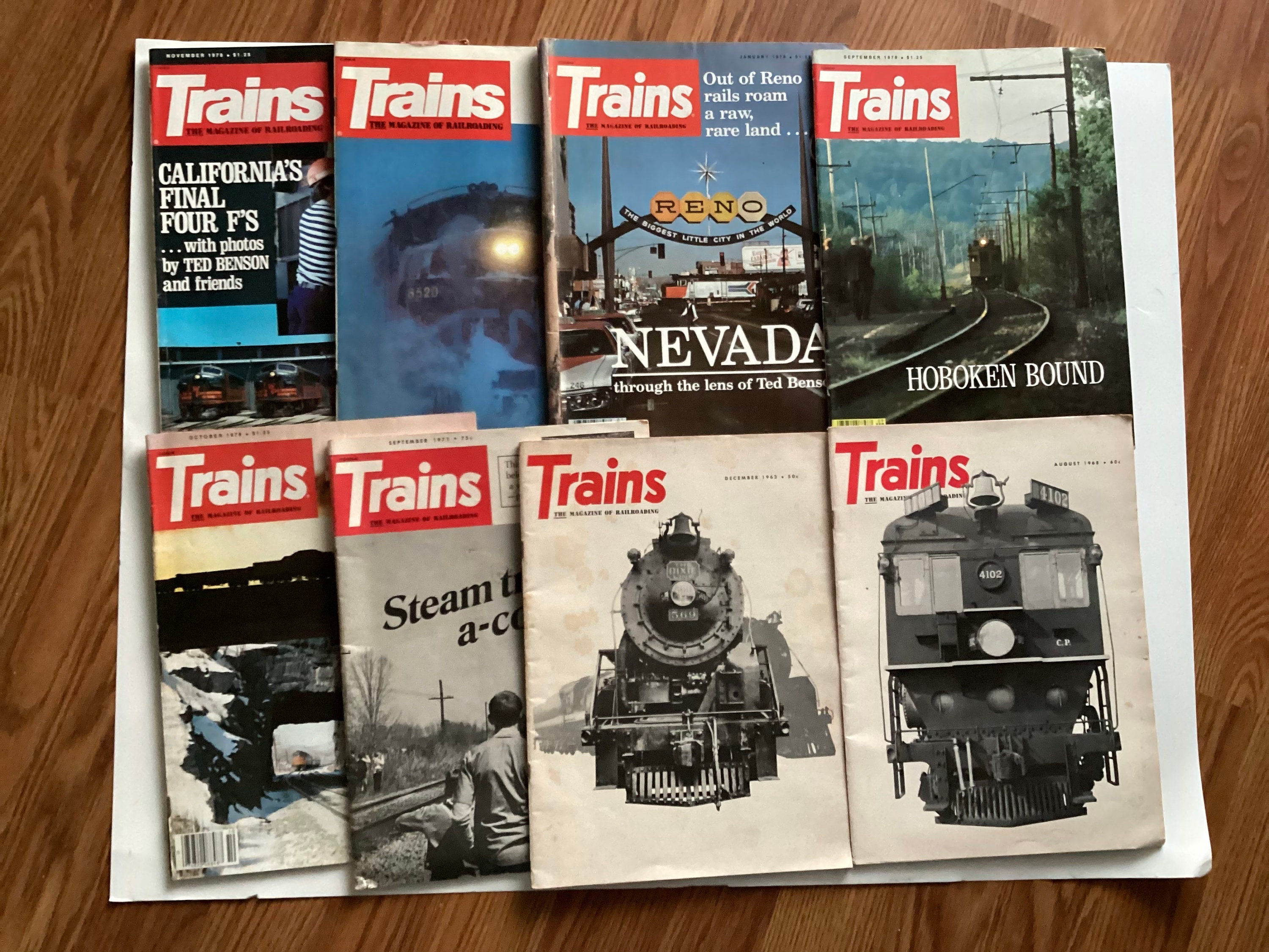 8 Trains Magazines 1963 to 1978 THE Magazine for - Etsy