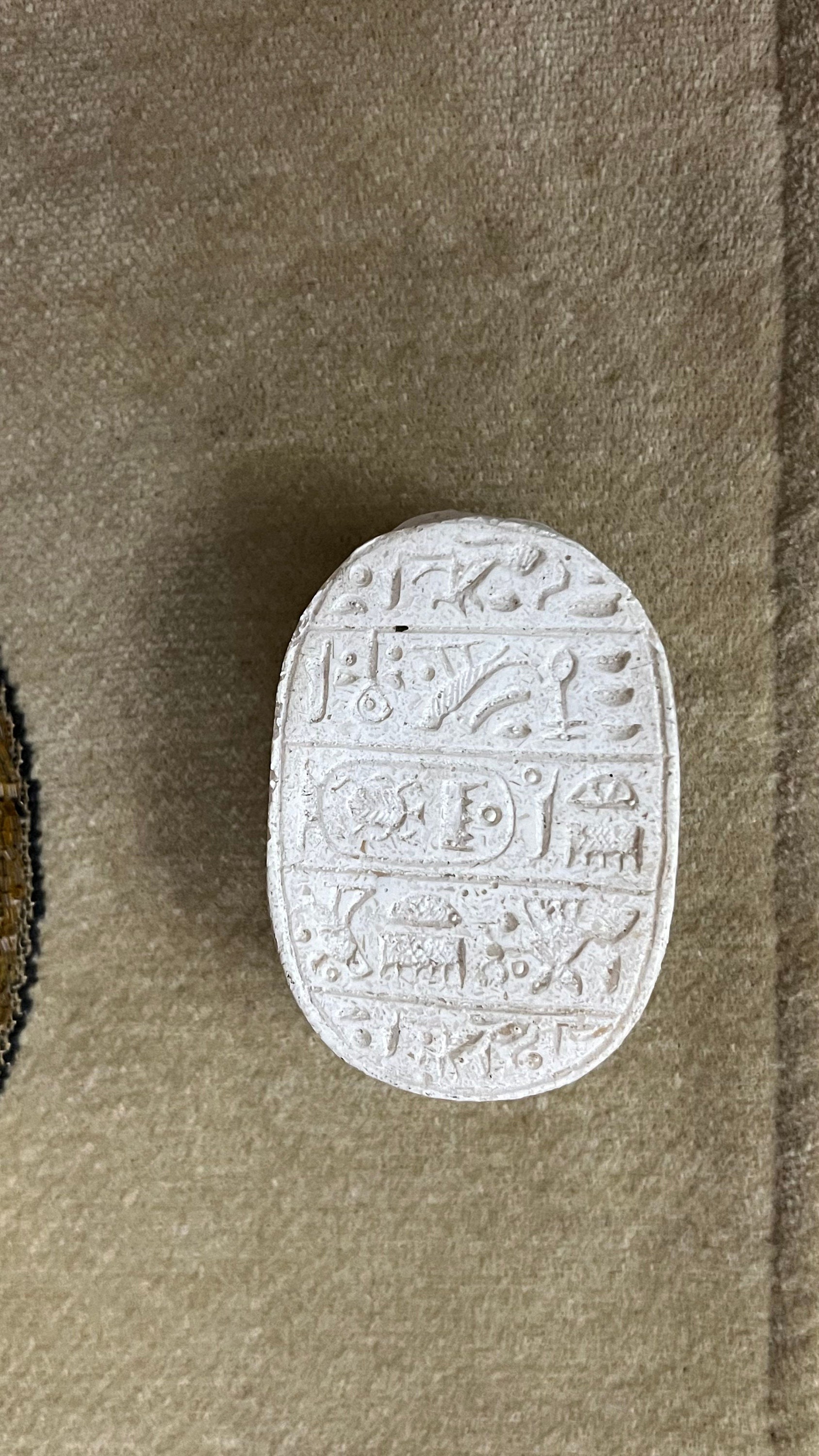 White Ancient Egyptian Scarab Beetle From Lime Stone - Etsy