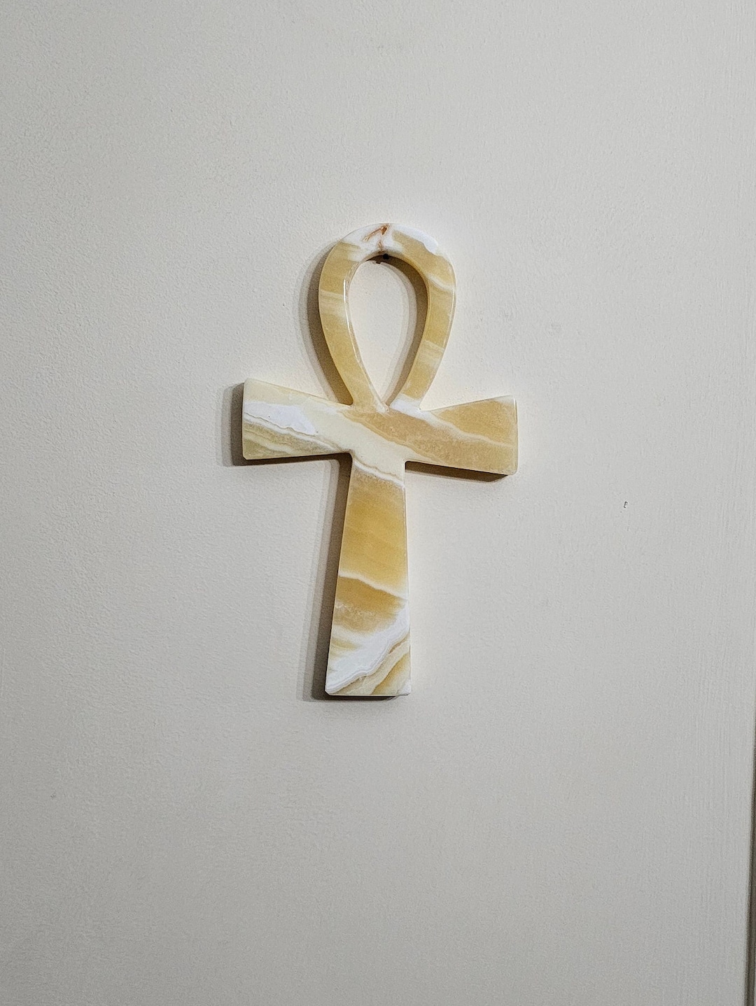 Large Egyptian Key of Life Symbol From Alabaster Stone , Handmade Ankh ...