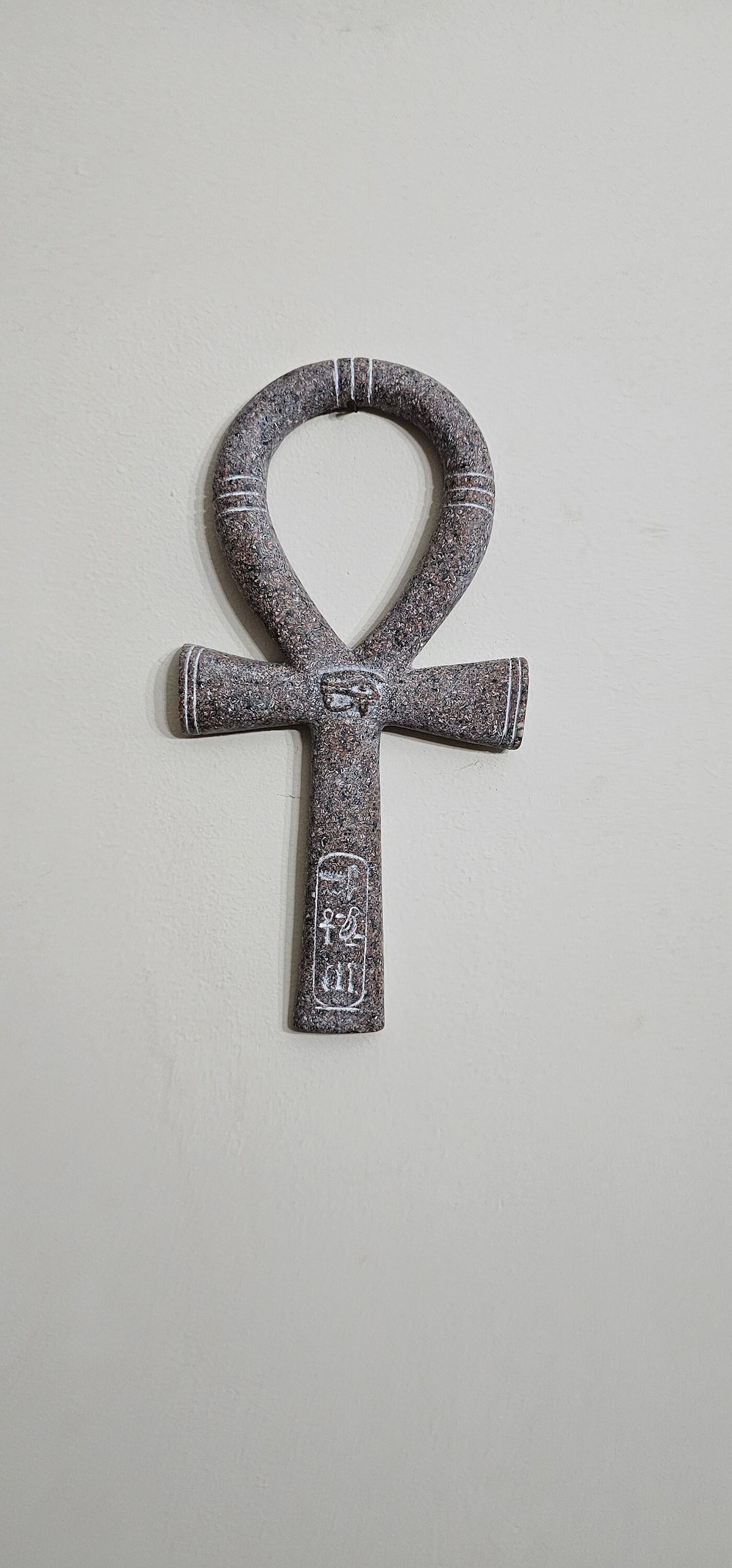 Egyptian Key of Life Symbol With Eye of Horus From Granite Stone ...