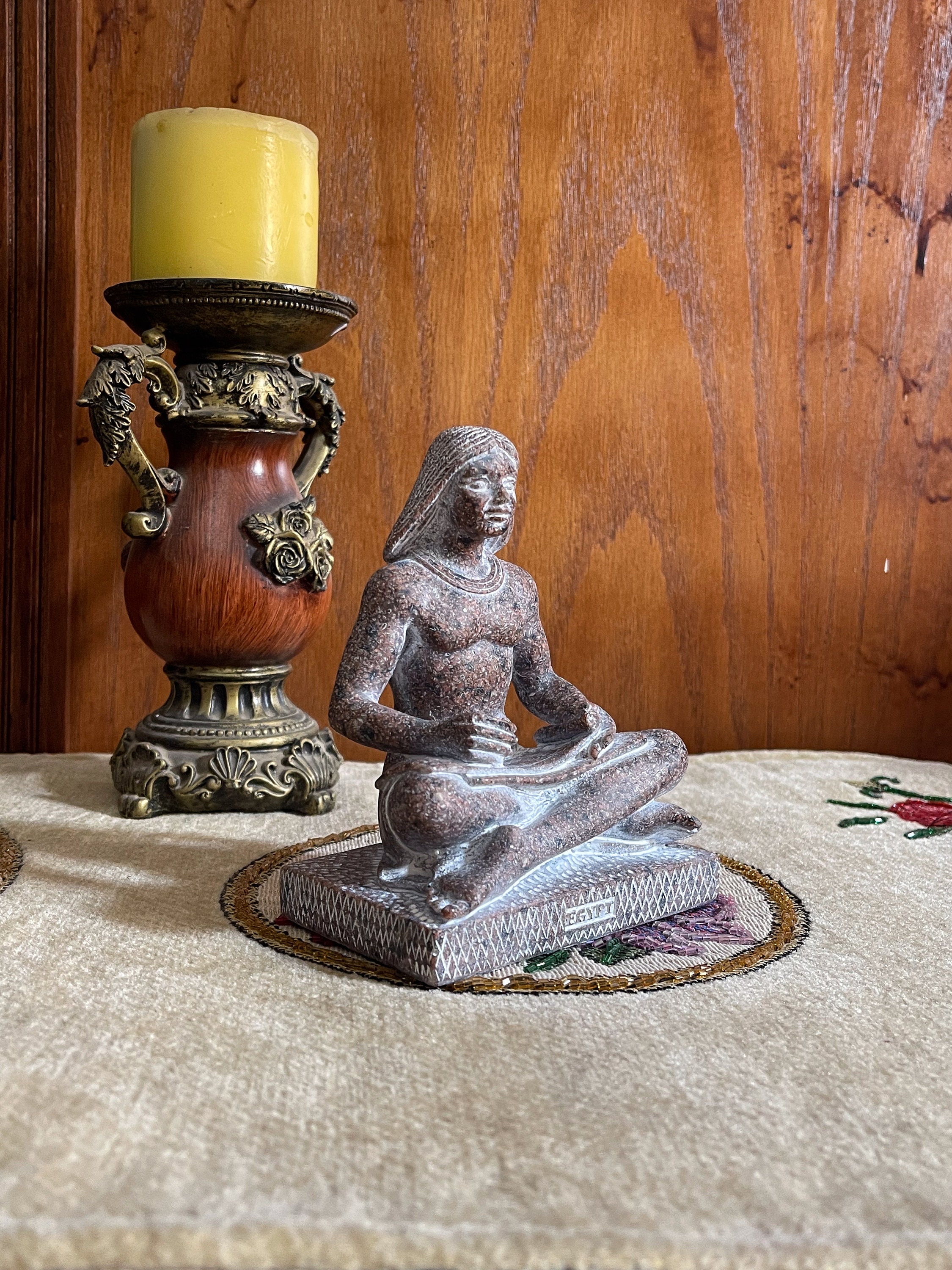 Manifest Egyptian Scribe Statue From Granite Stone With Unique - Etsy