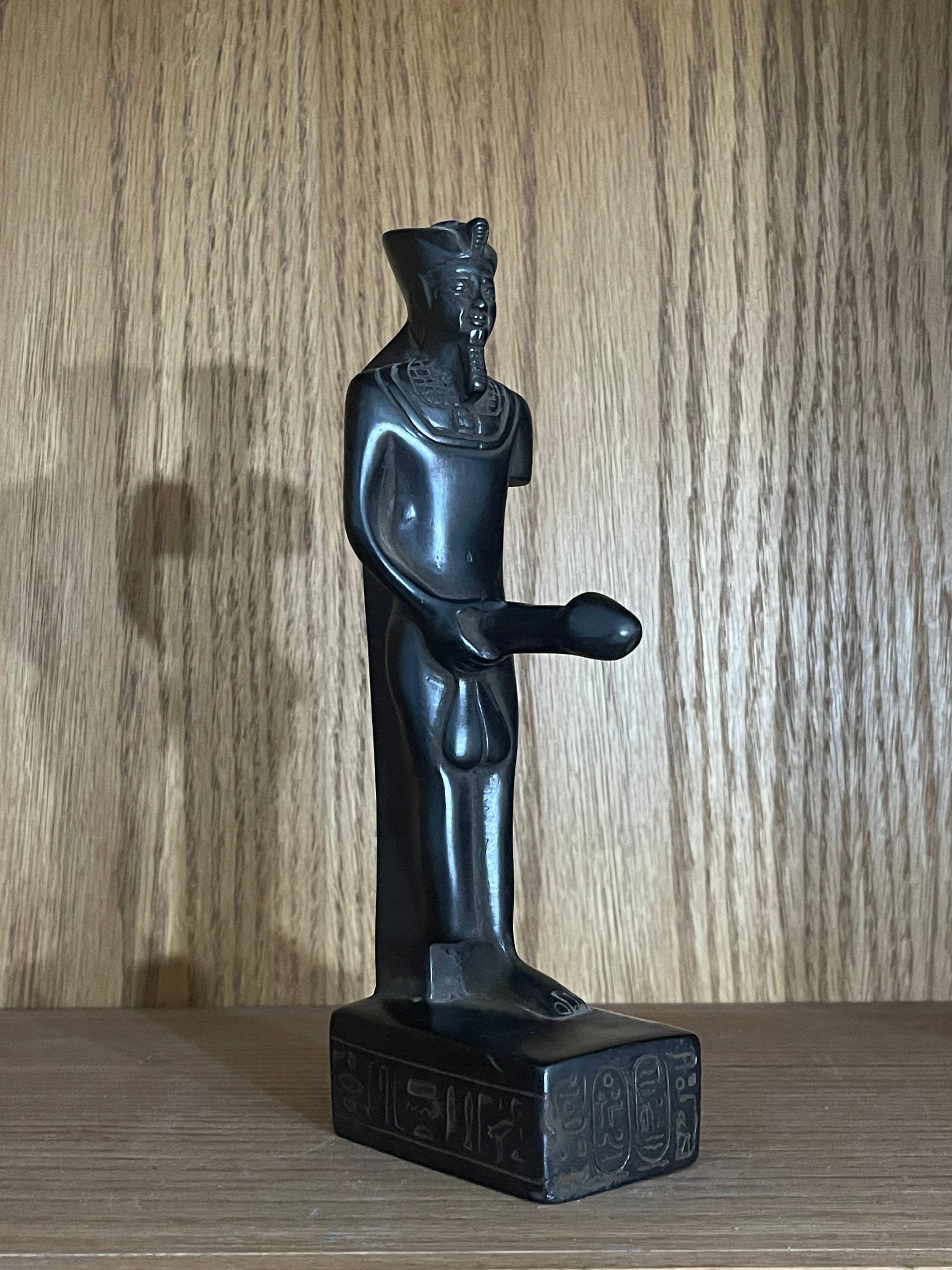 Egyptian God Min Statue From Stone , Erotic Statue for the Egyptian God ...