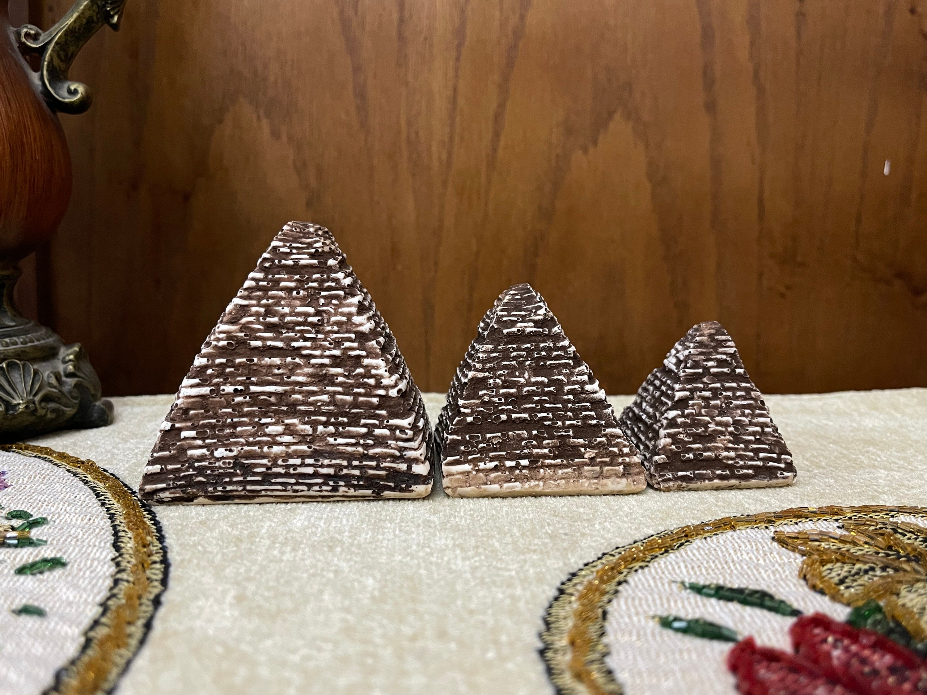 Ancient Egyptian Pyramids for Decor, Set of 3 Pyramids for Egyptian ...