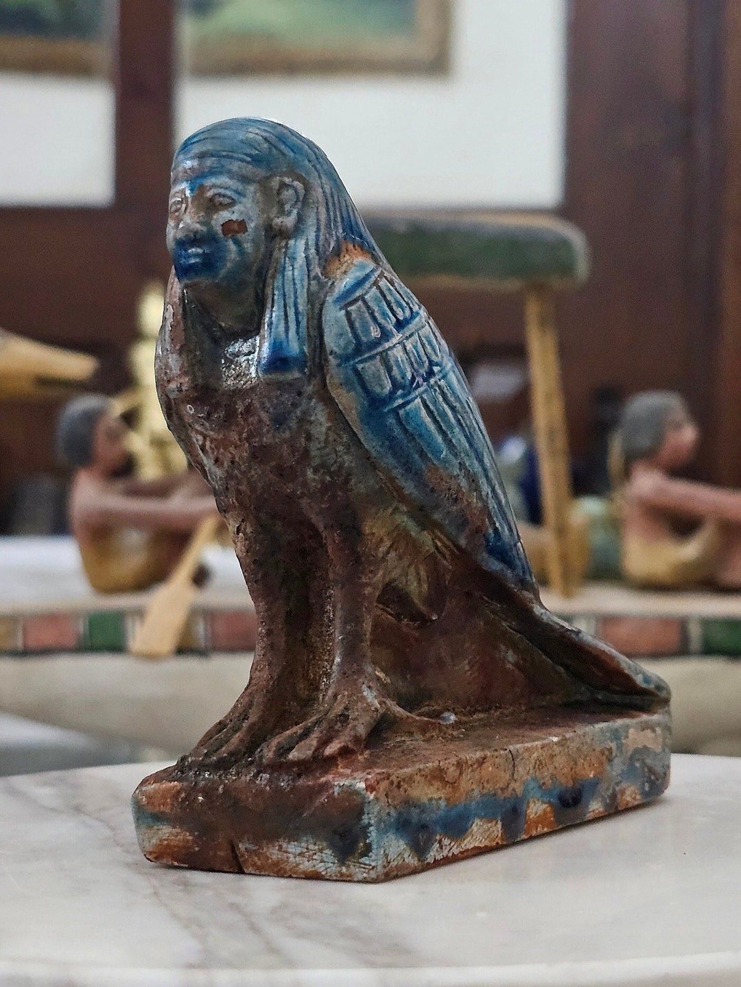 Ancient Egyptian Ba-bird Statue From Flame Stone , Handmade Egyptian ...