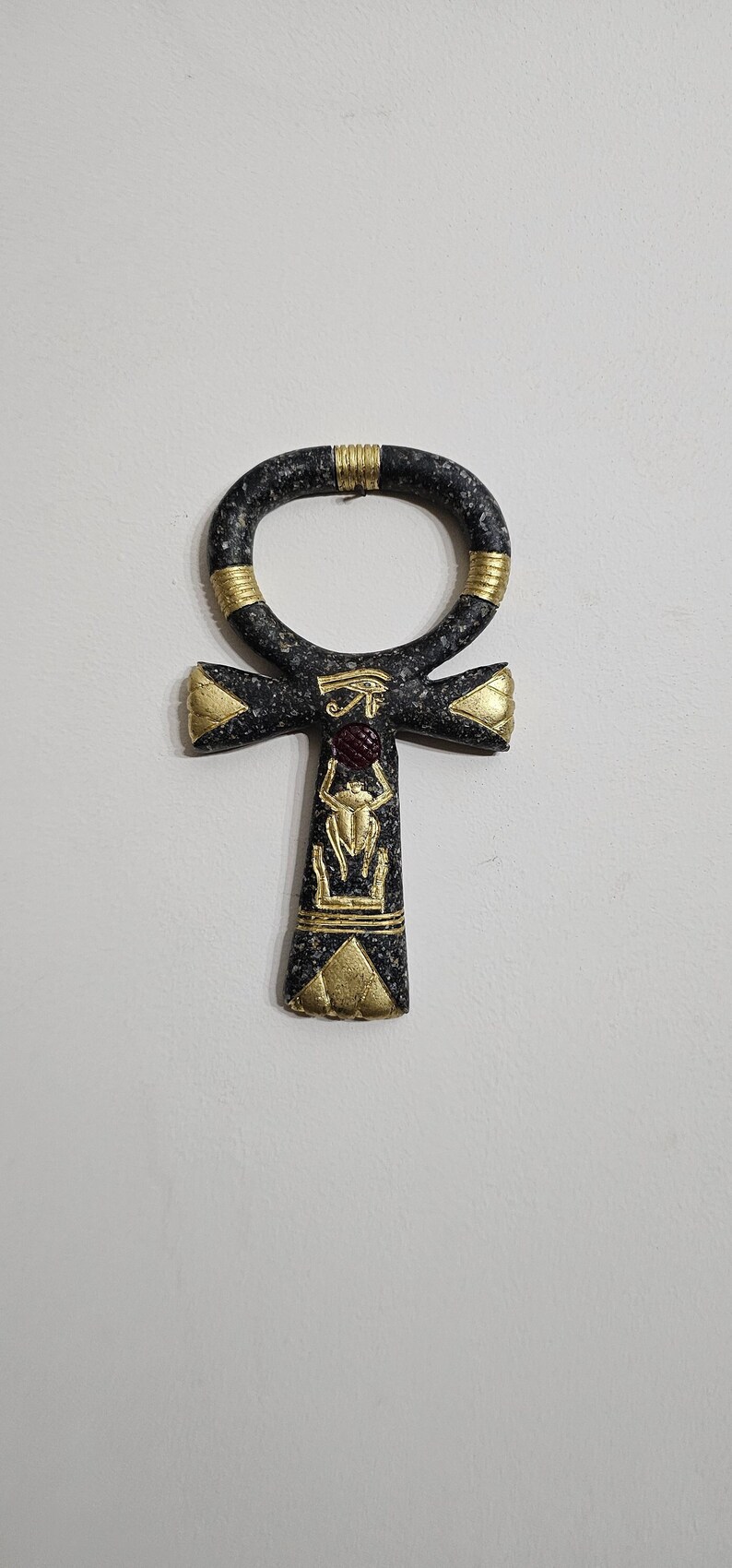 Egyptian Key of Life Symbol With Eye of Horus and Scarab From Granite ...