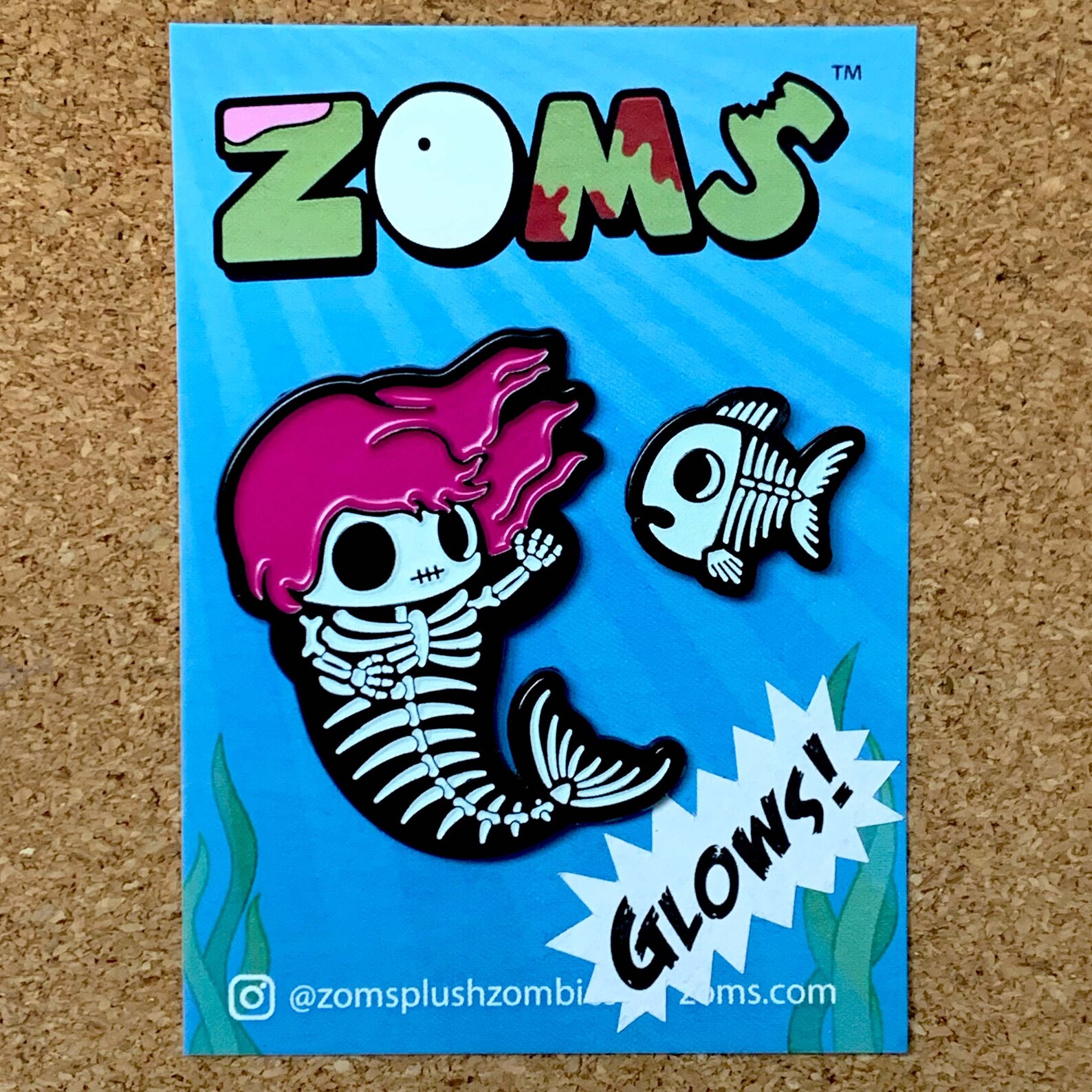 Glow-in-the-dark Mermaid Skeleton & Fish Bones Set - Etsy