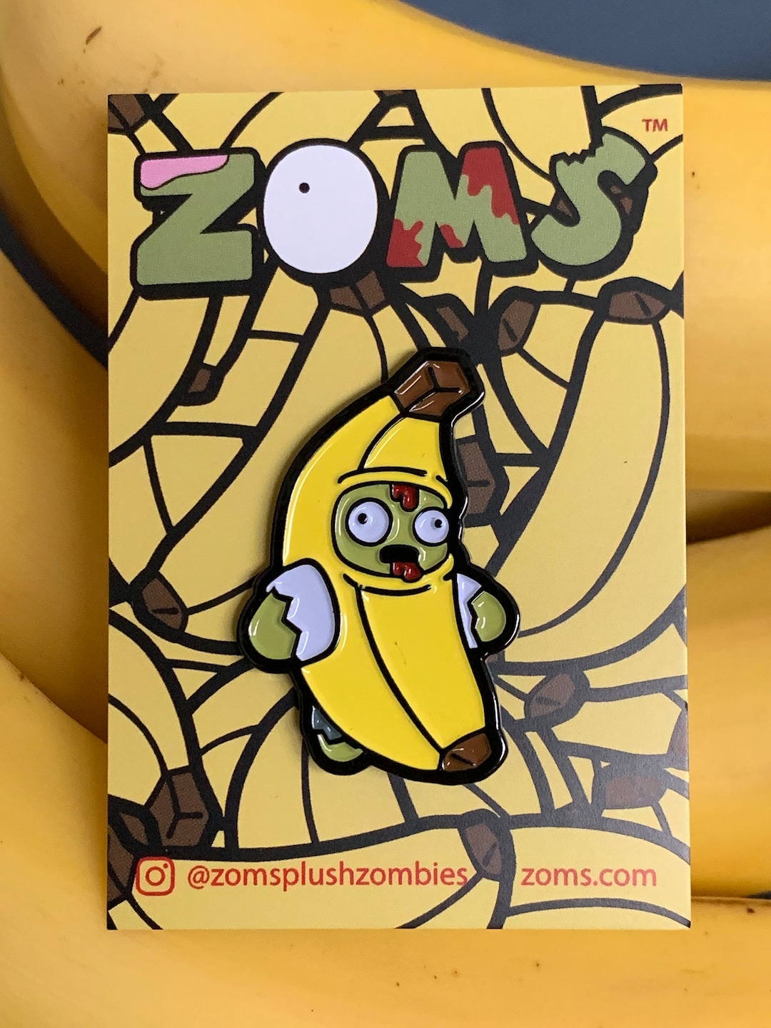 Zombie Banana Soft Enamel Pin - Etsy