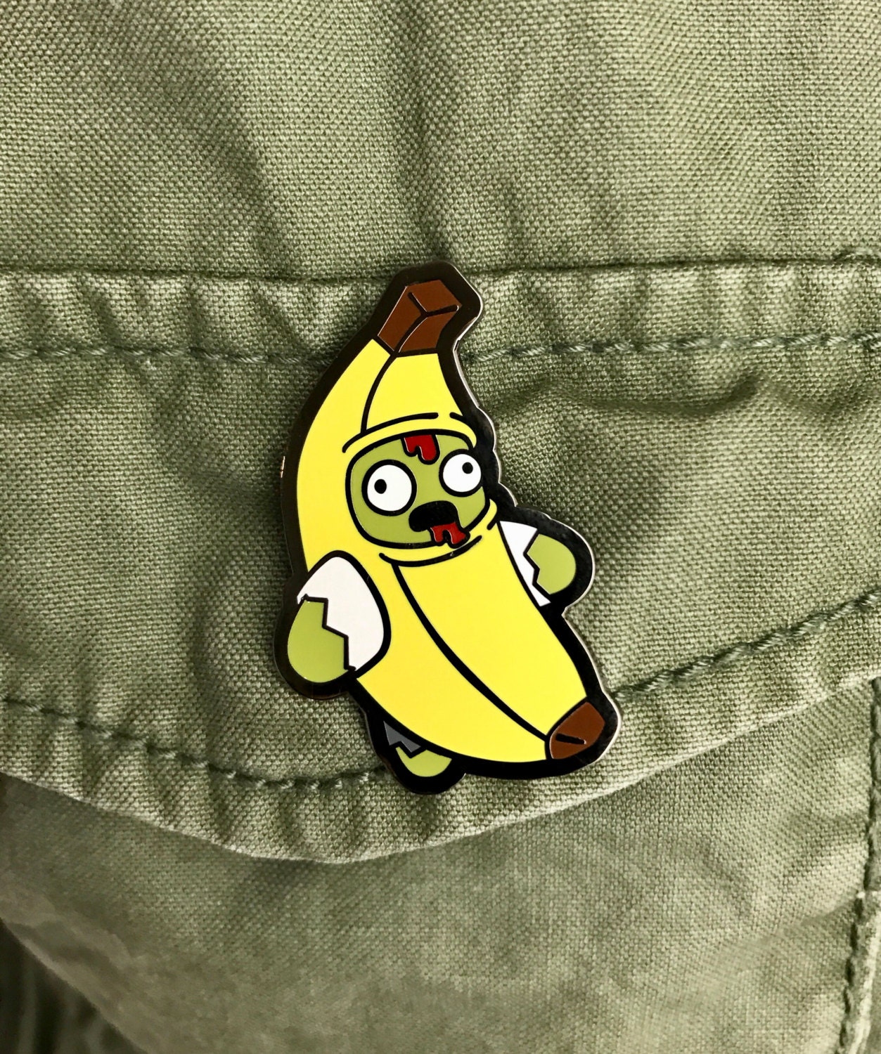 Zombie Banana Enamel Pin | Etsy
