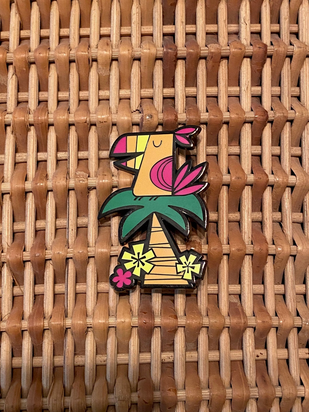 Tiki Parrot Hard Enamel Pin Designed by Derek Yaniger - Etsy