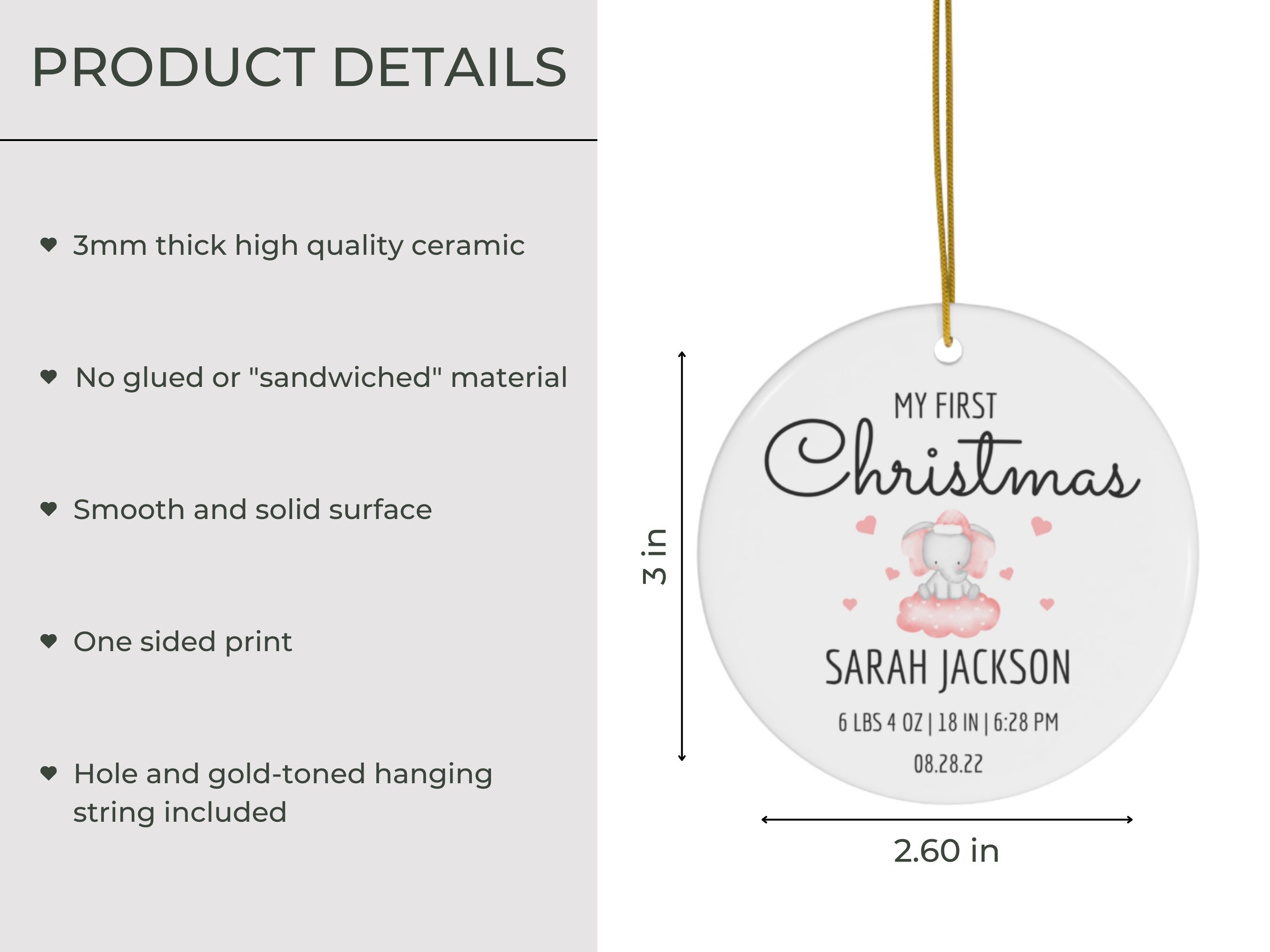 My First Christmas Ornament Personalized Christmas Ornament Baby First ...