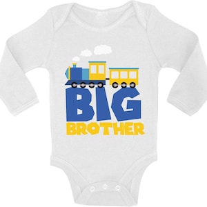 Big Brother Train Bodysuit Big Bro Baby Announcement Romper - Etsy