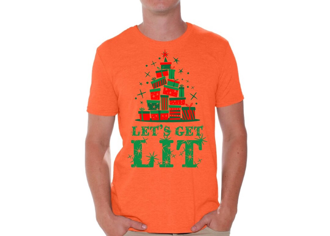 Let's Get Lit Tshirt for Men. Funny Lit Christmas Shirts for Men. - Etsy