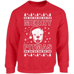 Merry Pitmas Dog Sweater - Etsy