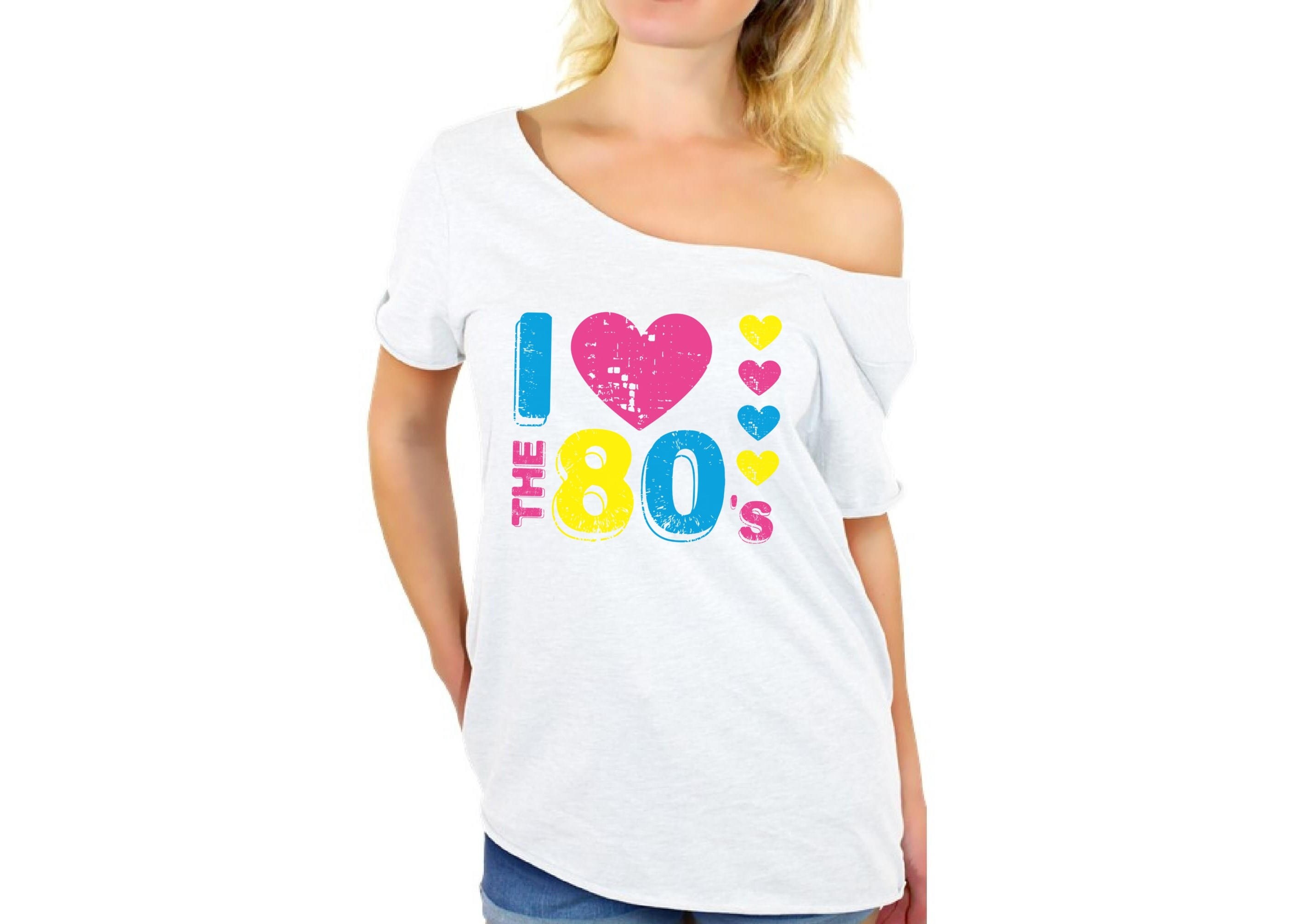 80s Shirt I Love the 80s Tshirts off Shoulder Shirt 80s | Etsy