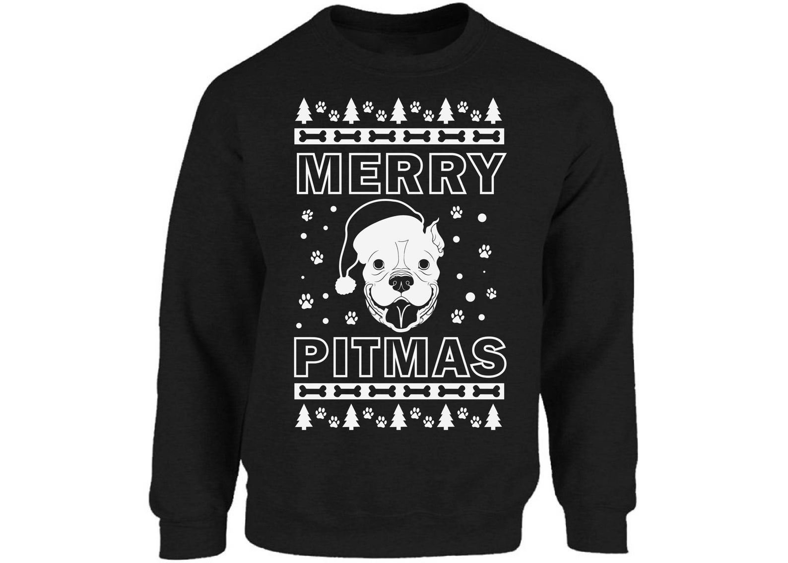 Merry Pitmas Holiday Sweatshirt Merry Pitmas Tacky Christmas Sweater ...