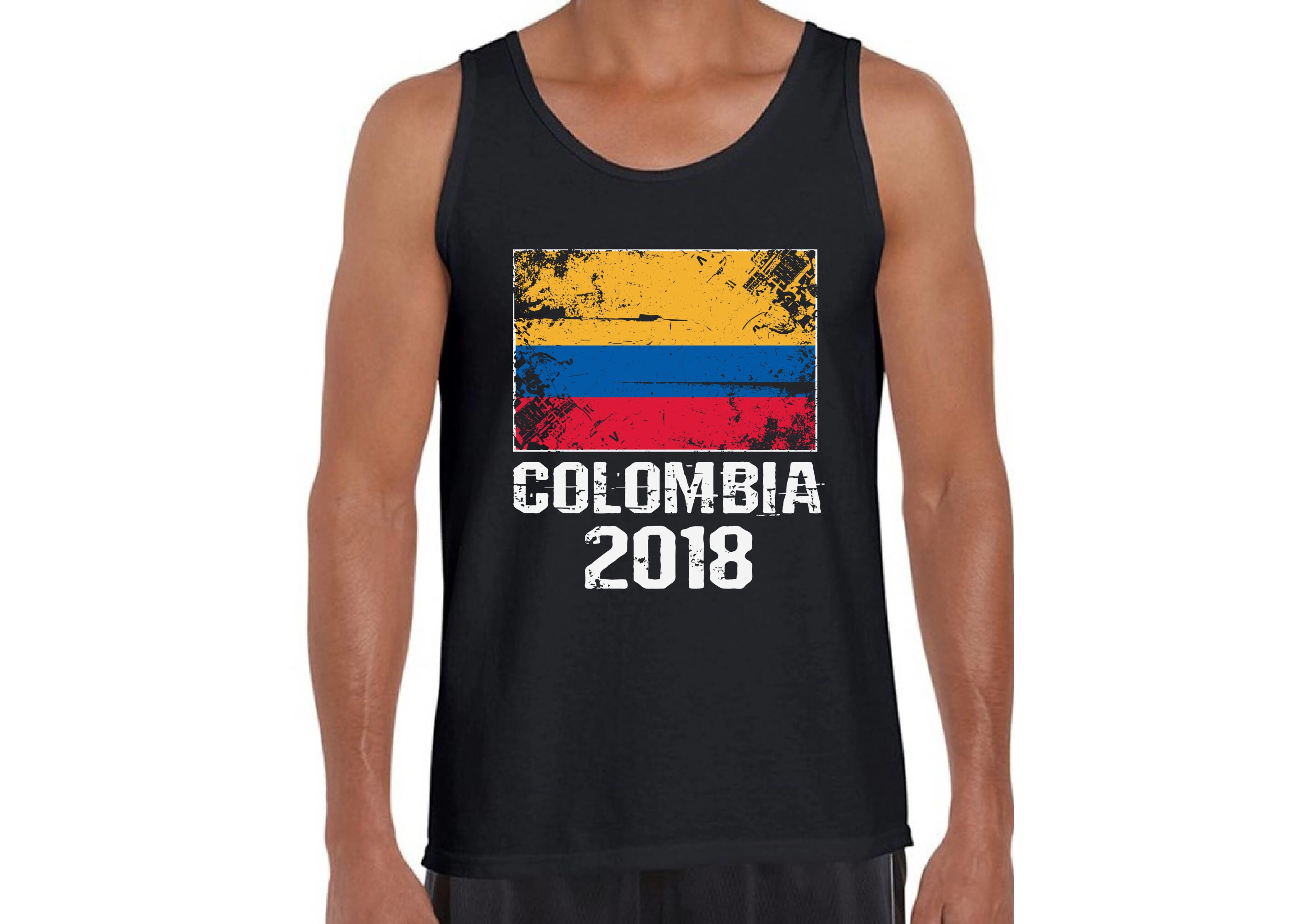Colombia 2018 Tank Top. Men's Colombia Soccer Tanks. Colombia Flag ...