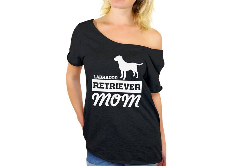 Labrador Retriever Mom off Shoulder Tops T Shirt Dog Mom Gifts | Etsy