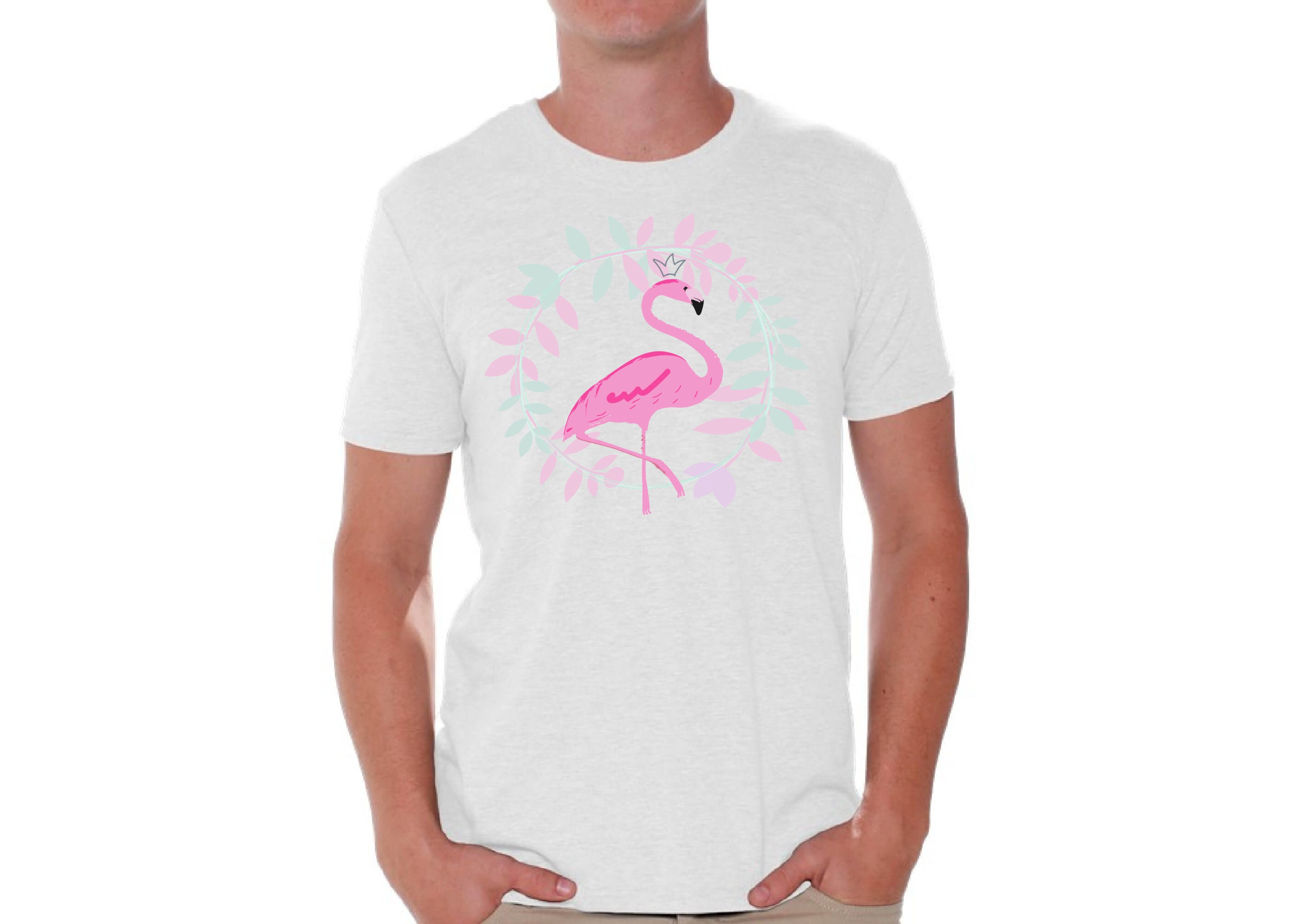 Crowned Flamingo. T Shirt for Men. Pink Flamingo Shirts. Summer T-shirt ...