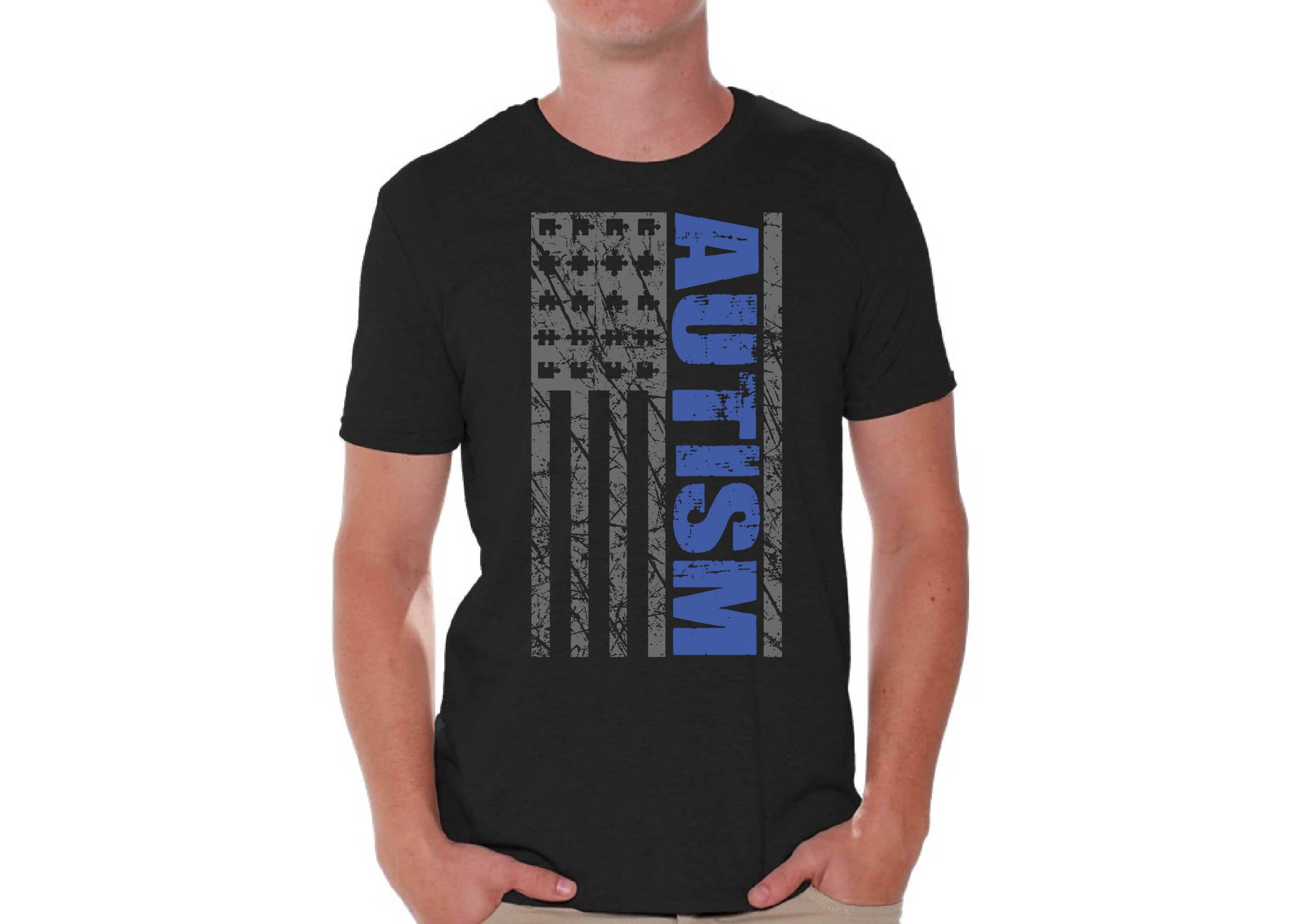 Autism Awareness Shirt Autism Tshirt Autism Flag T Shirts for Men USA ...