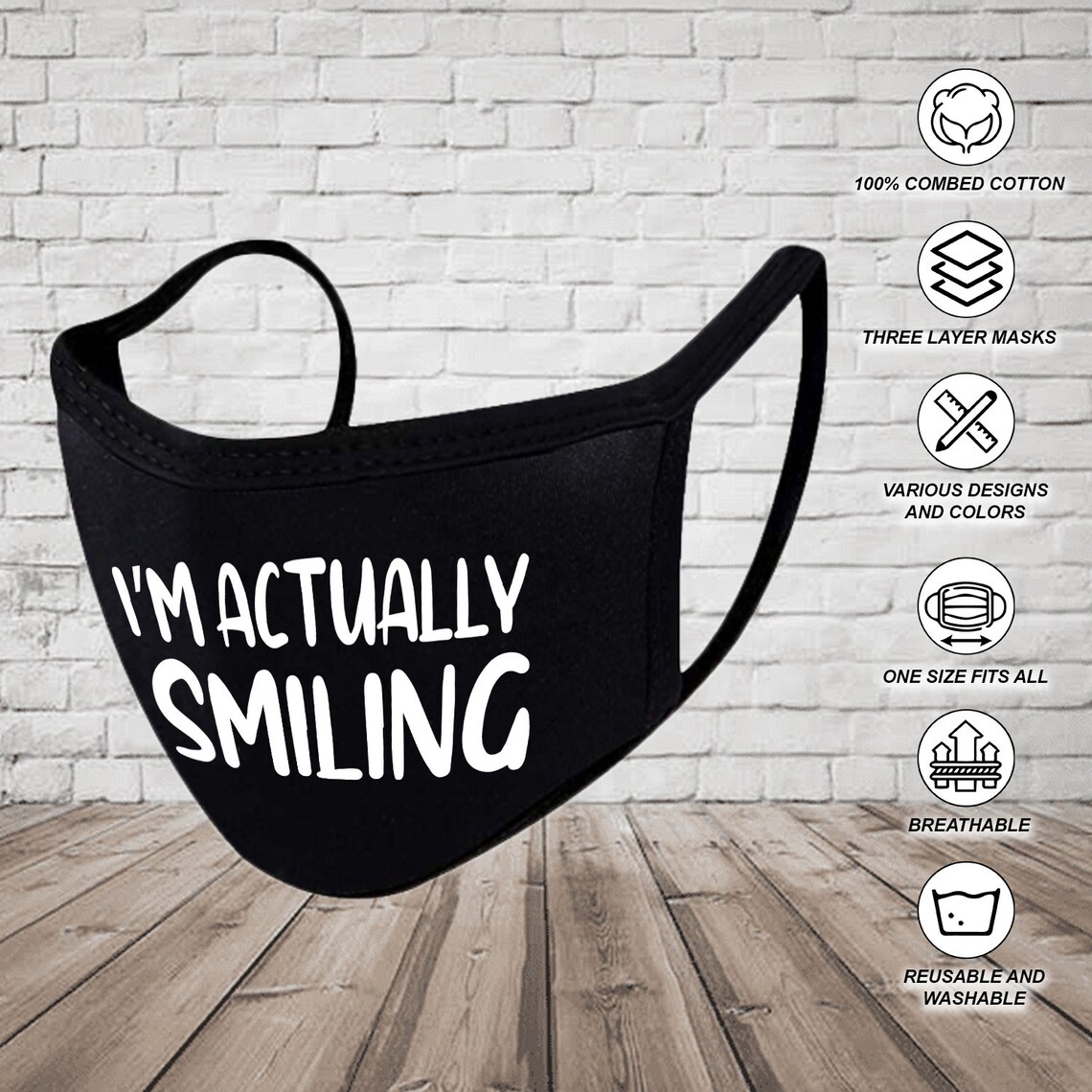 Funny Saying Face Mask Cute Quote Face Mask Funny Face Mask | Etsy