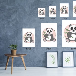Animals Kawaii Funny Wall Decor Cute Panda Poster for Kids Boys Girls ...