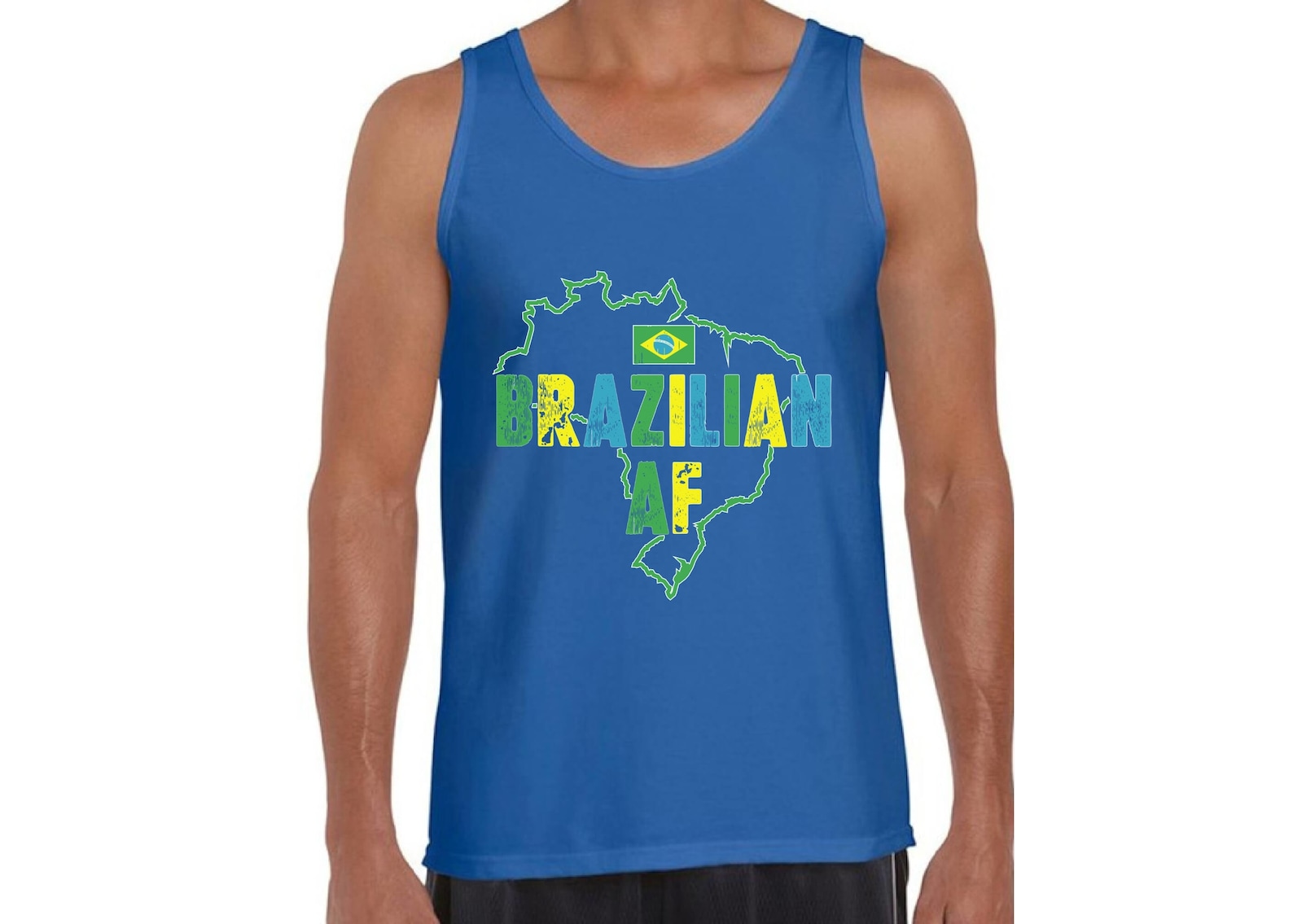 Brazilian AF. Tank for Men. Brazil Tank Top. Brazil Map. Brazil Gifts ...