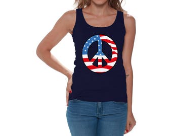Peace Sign Tank Tops - Etsy