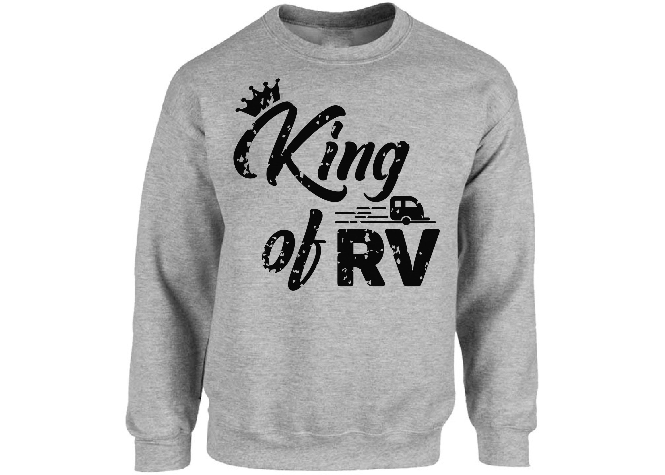 RV King Sweater. RV Clothing for Campers. RV Crewneck for Men. Camping ...