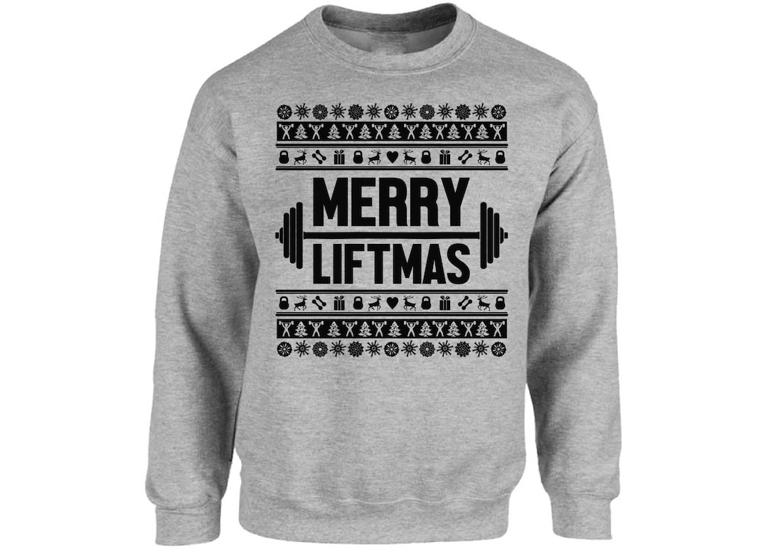 Merry Liftmas Unisex Christmas Sweatshirt Funny Christmas Sweater Party ...
