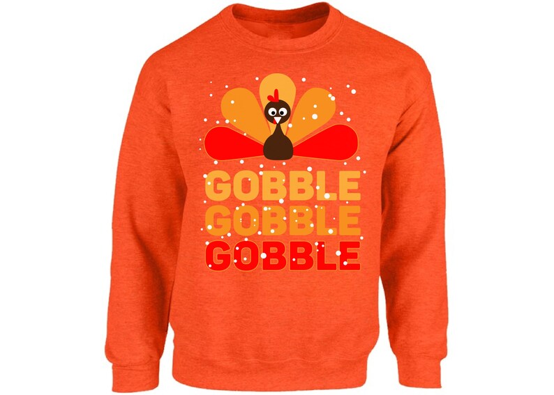 Thanksgiving Turkey Day Chicken Sweater, Funny Thankful Gobble Gobble ...