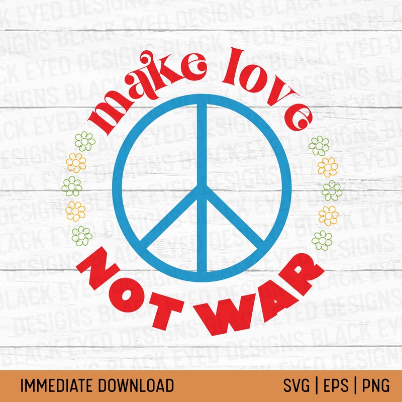 Make Love Not War - Etsy