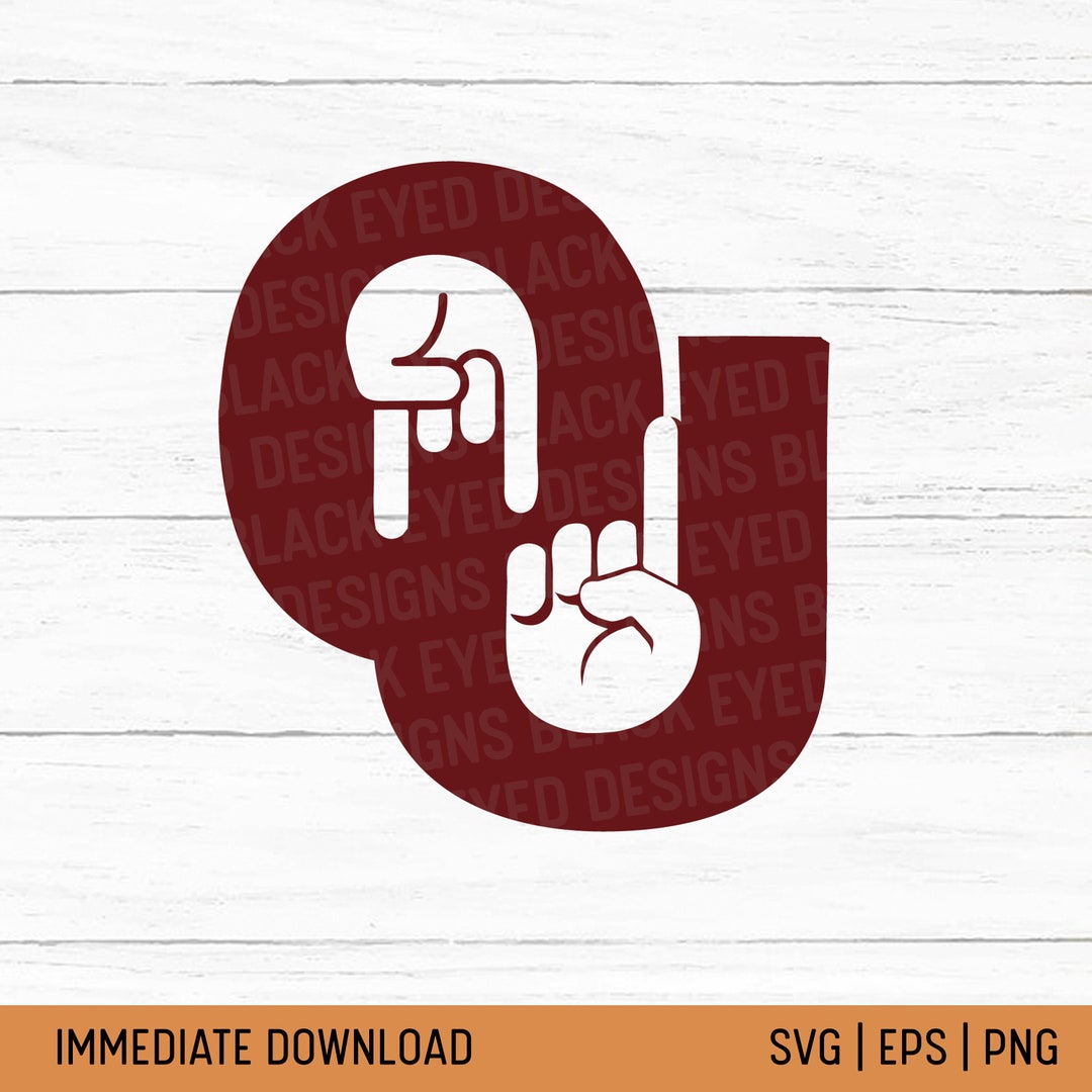 OU SVG Boomer Sooner Sublimation Horns Down University - Etsy