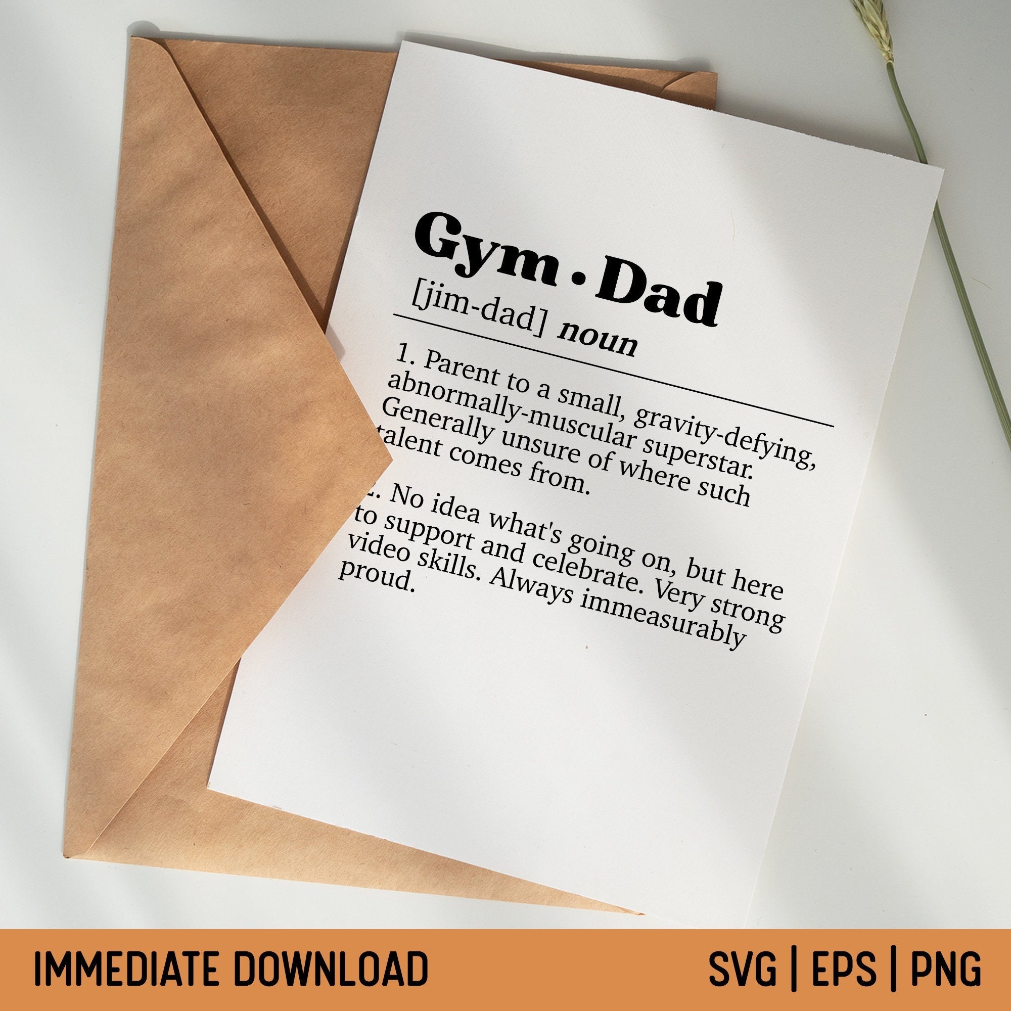 Gym Dad SVG | Gymnastics Dad Sublimate | Sports Dad Definition Father's ...