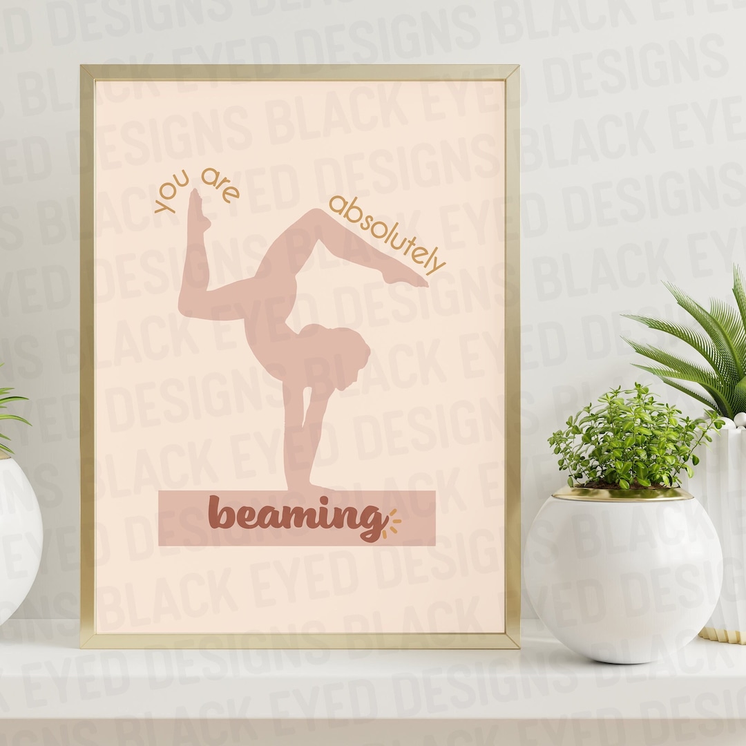 Gymnastics Wall Print | Art Poster | Gymnast | Balance Beam | JPG ...