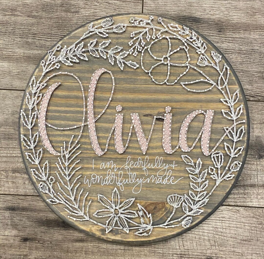 Custom String Art Sign, Baby Name, Nursery Decor, Wedding Gift, Realtor ...