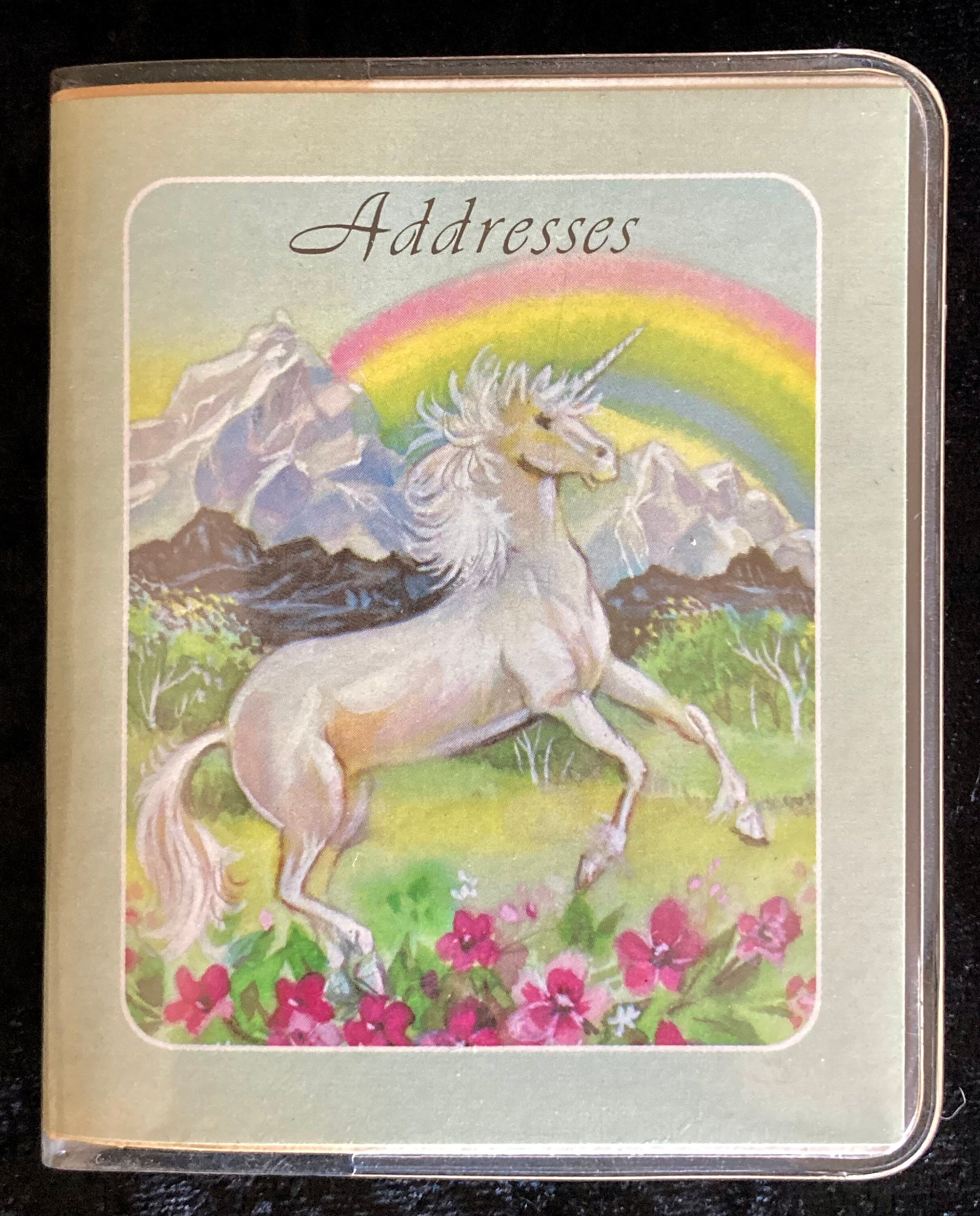 Vintage 1980s Unicorn and Rainbow Mini Address Book - Etsy