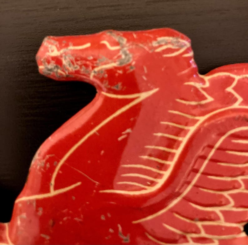 Vintage 1930s Mobil Gas Pegasus License Plate Topper - Etsy