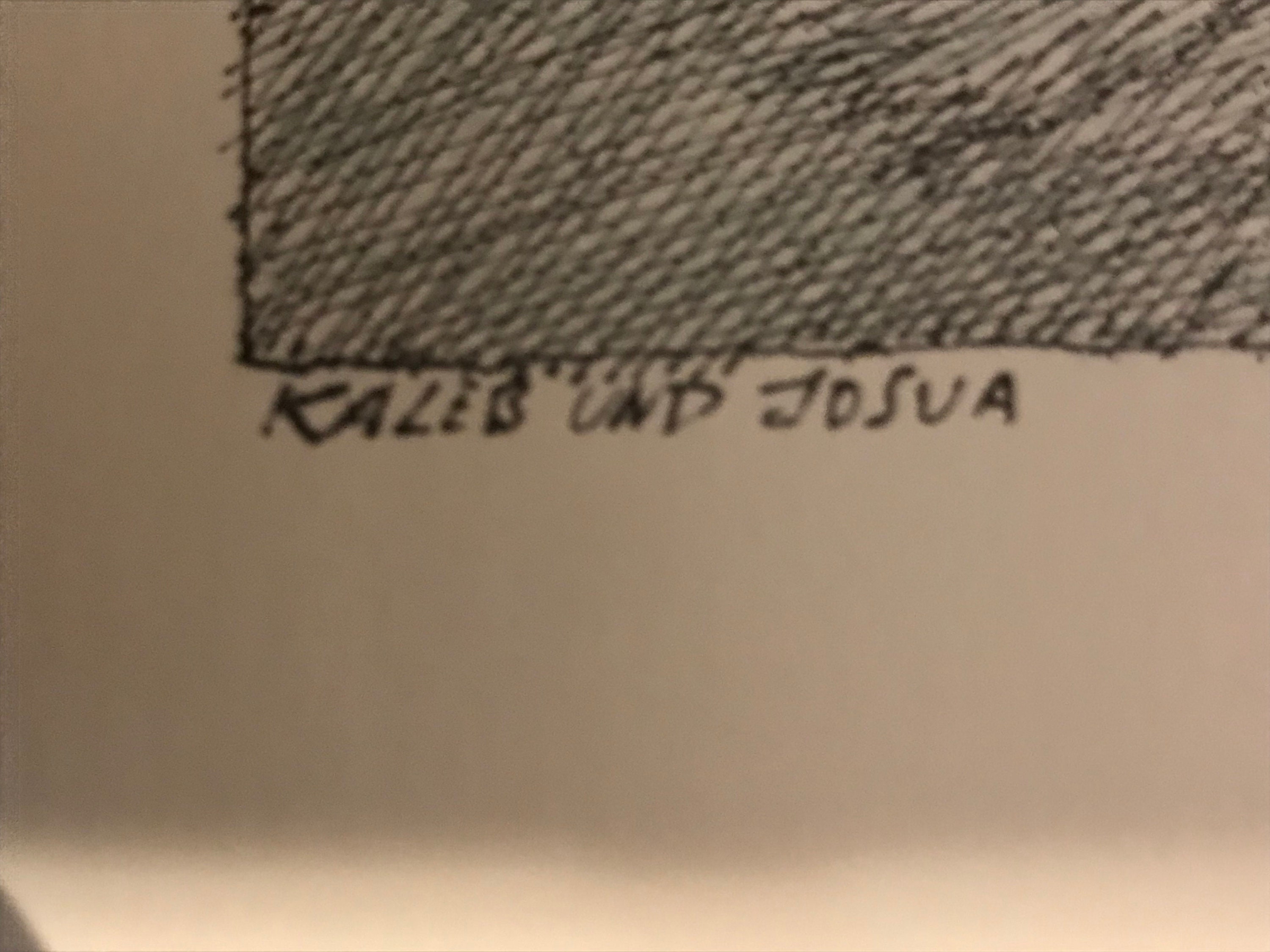 Paul Flora 1922-2009 kaleb Und Josua Autographed Lithograph, 1983 - Etsy