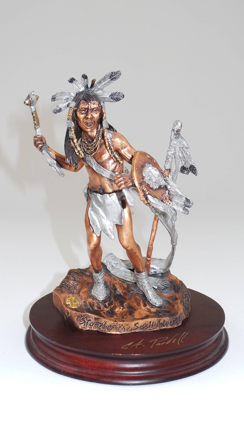 1990 stand of Sash Wearer by Chris Pardell Autographed Mixed Media ...