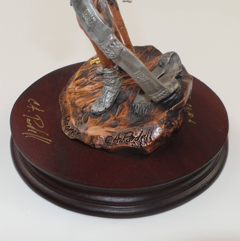 1990 stand of Sash Wearer by Chris Pardell Autographed Mixed Media ...