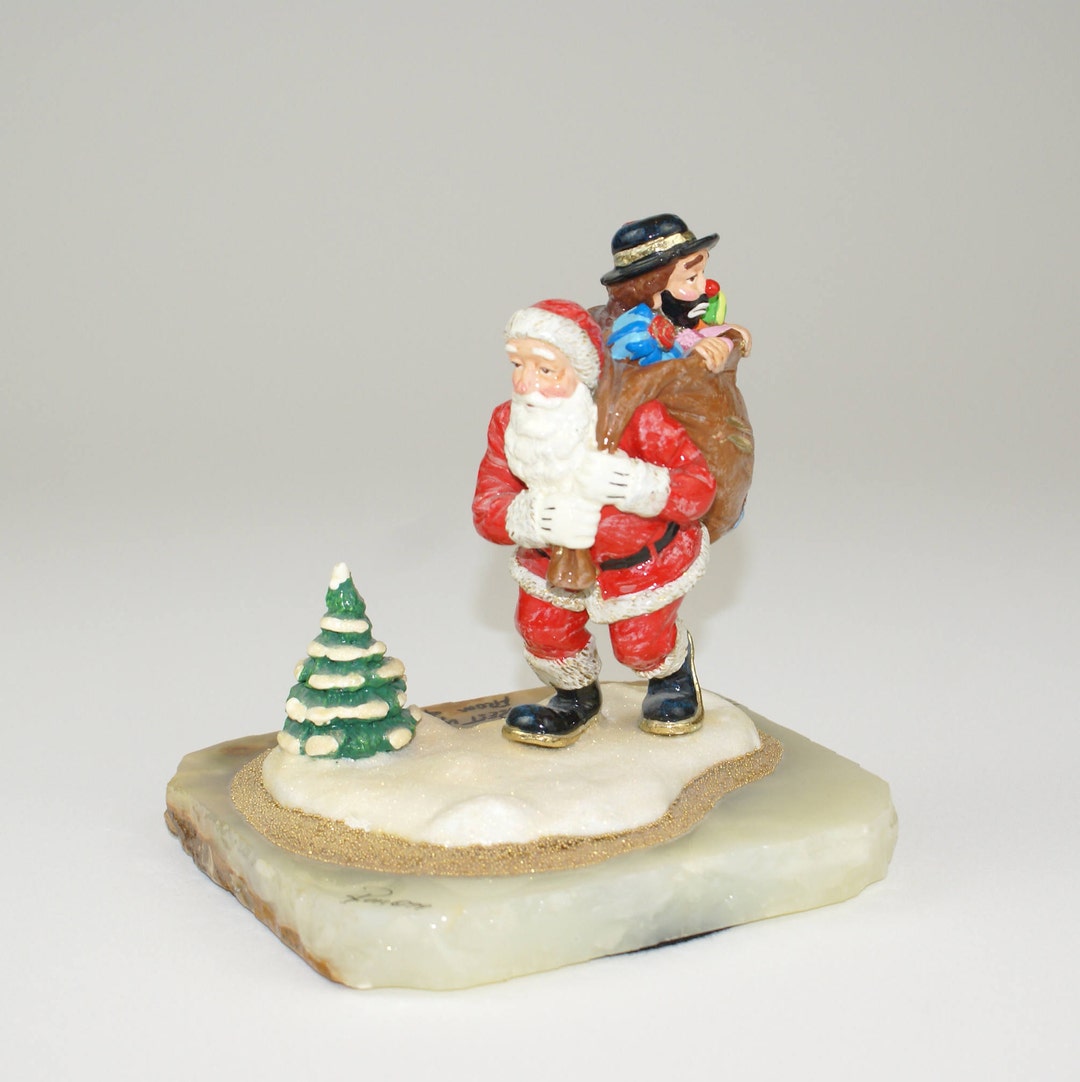 Ron Lee Figurine, Santa Figurine, 1999, “bummin A Ride With Santa", Ron ...
