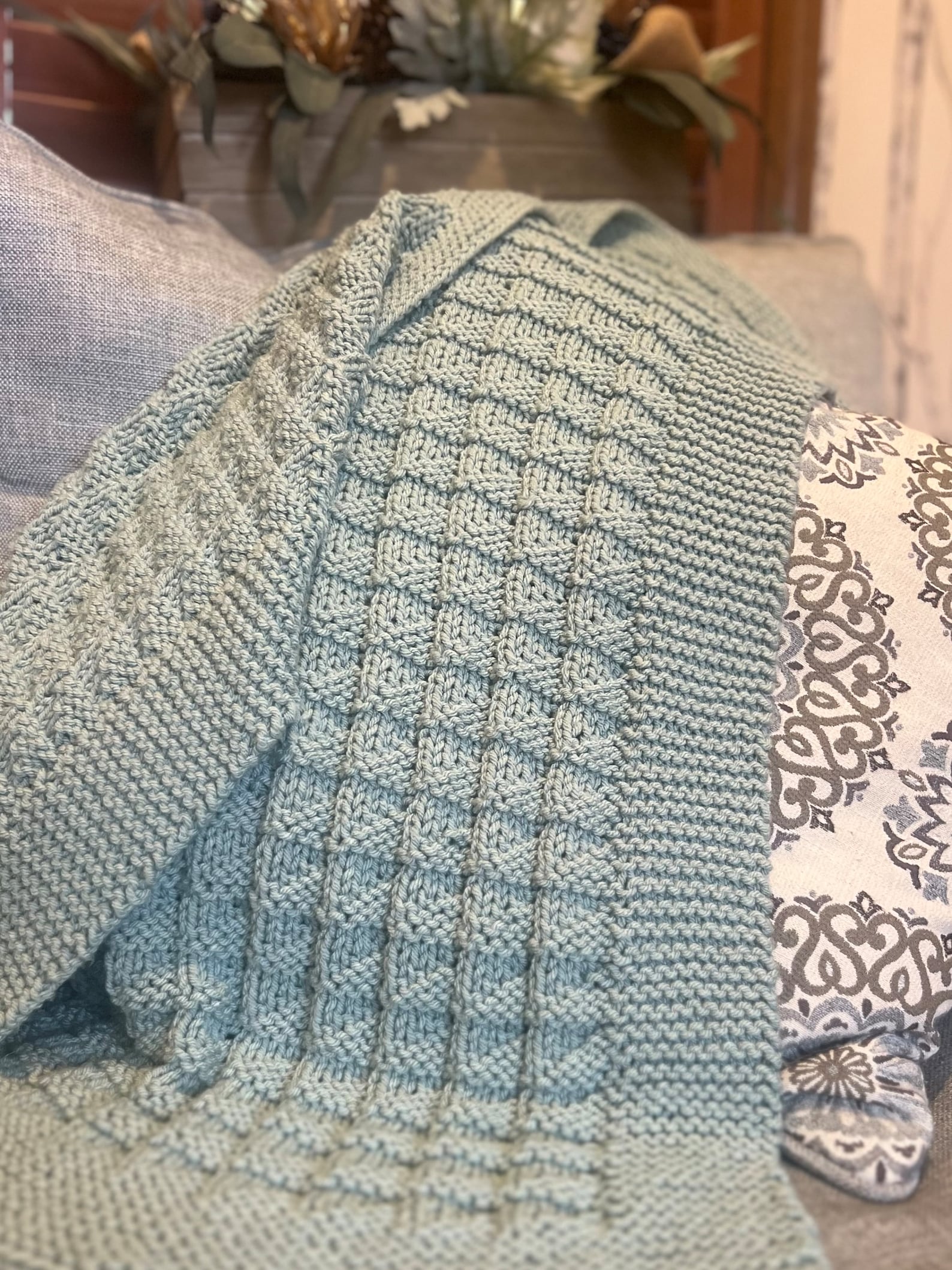 Puffy Pockets Baby Blanket Knit Pattern | Easy Knitting Pattern - Etsy