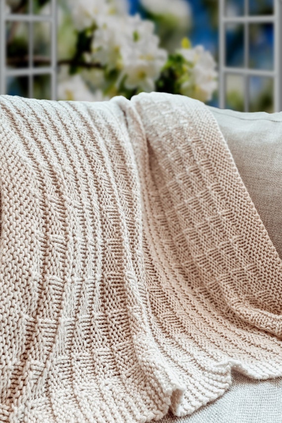 Puffy Pockets Baby Blanket Knit Pattern Easy Knitting - Etsy