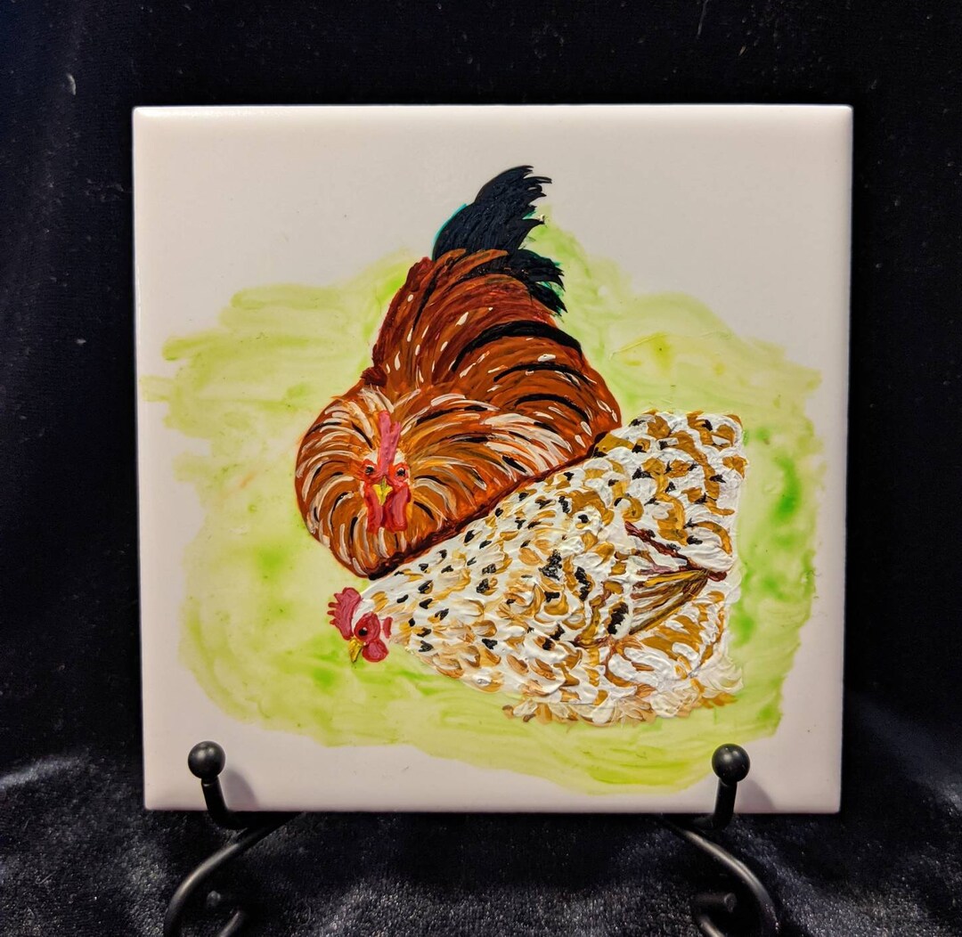 Calico Bantam Cochin Pair From My Flock; Meet Tristan & Isolde. 4"x 4 ...