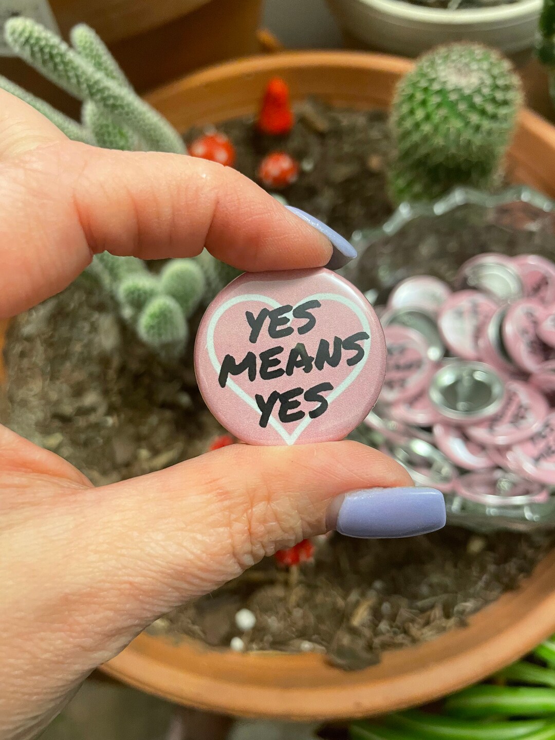Yes Means Yes Affirmative Consent Button 1.25 - Etsy