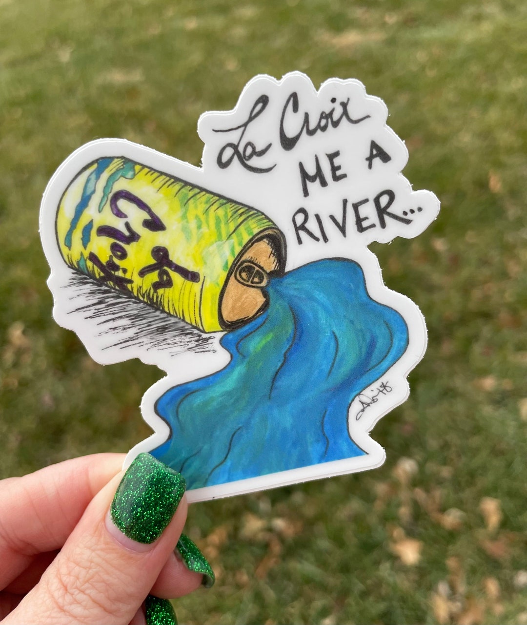 Lacroix Me A River Die Cut Sticker 76mm X 75 Mm - Etsy