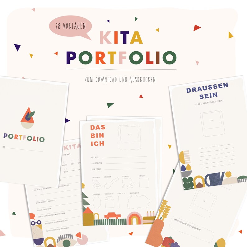Kita Portfolio 26 Templates for Kindergarten and Crèche Pdf Download - Etsy
