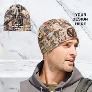 CUSTOM Camouflage Fleece Beanie / Camo Beanie / Hunting Cap / Hunter ...