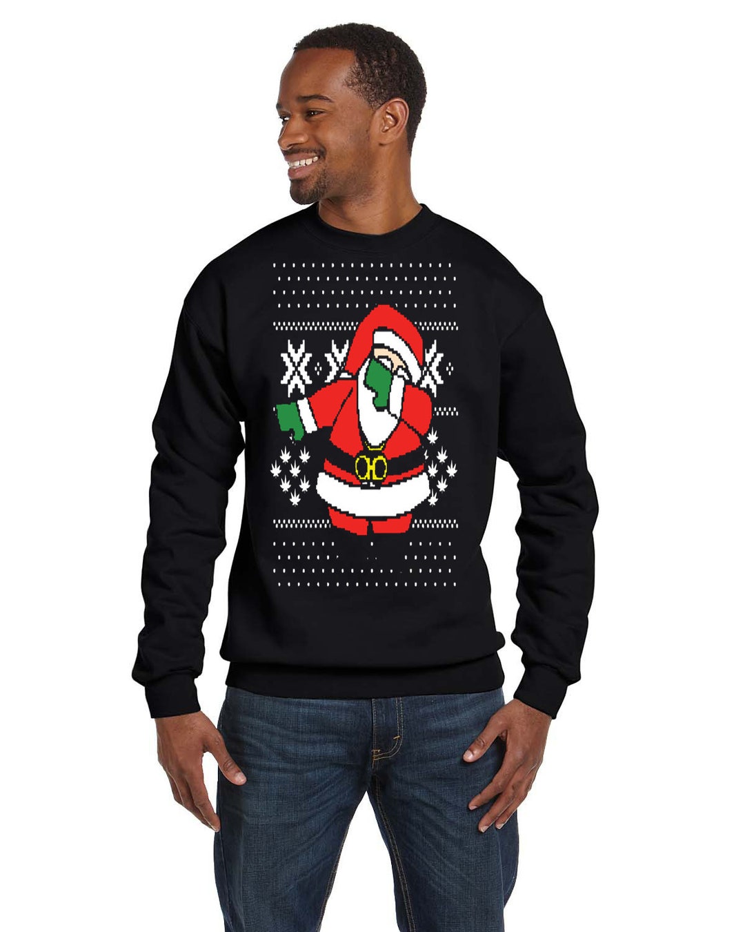 Christmas Ugly Sweater Dabbin Santa / Ugly Sweater / Xmas Sweater ...