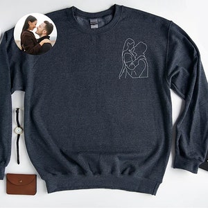 Custom Portrait From Photo, Outline Photo Sweatshirt, Custom Sweater ...